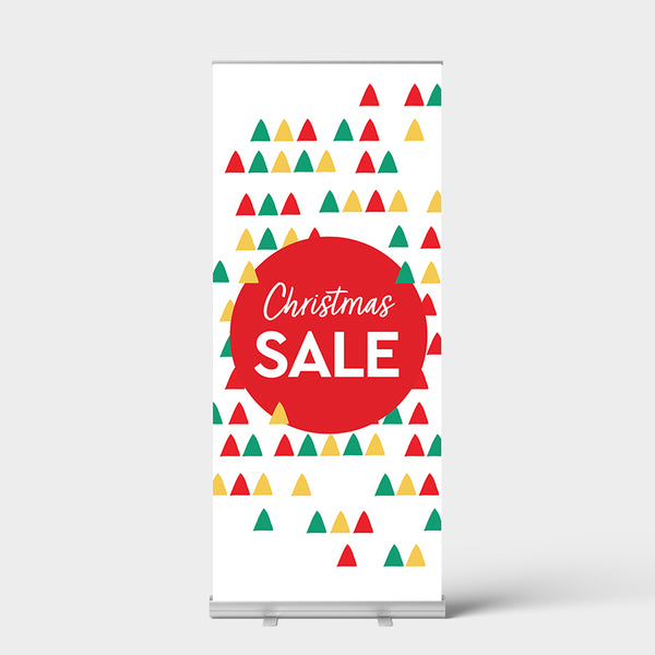 Christmas Repeating Trees Pull Up Banner – In Store Sale Signs